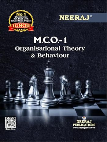 MCO-1 : Organization Theory and Behaviour | IGNOU MCO 1 Book