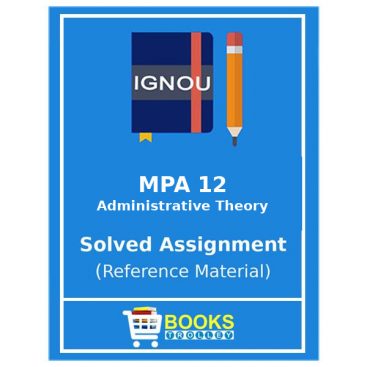 IGNOU MPA 12 Solved Assignment 2025-26 | Bookstrolley.in