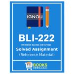 IGNOU BLIS Solved Assignments 2020-21 | bookstrolley.in
