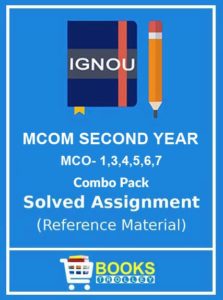 [MCO - 1,3,4,5,6,7] - IGNOU MCOM 2nd Year Solved Assignment 2021-22