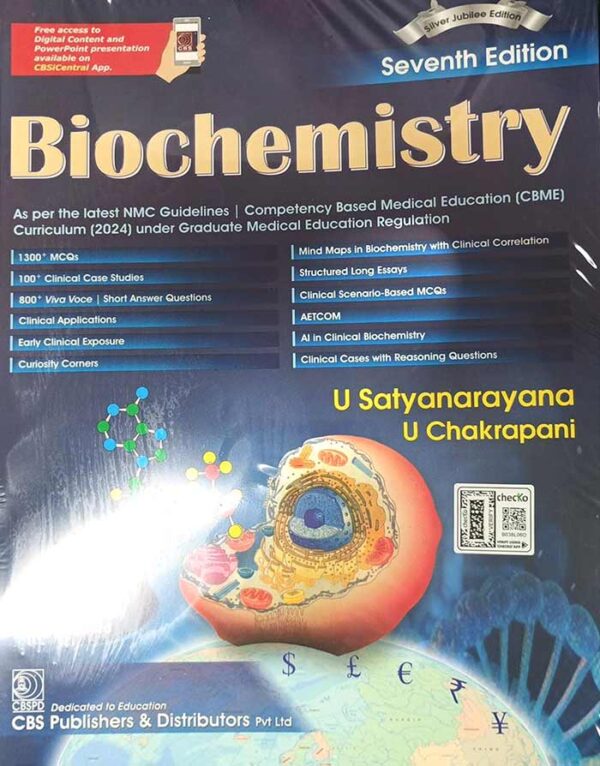 Biochemistry for MBBS 1st Year – 7th Edition by Satyanarayana